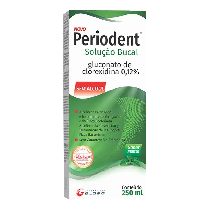 PERIODENT SOLUCAO BUCAL 250ML S/ ALCOOL - Catálogo ARZMED